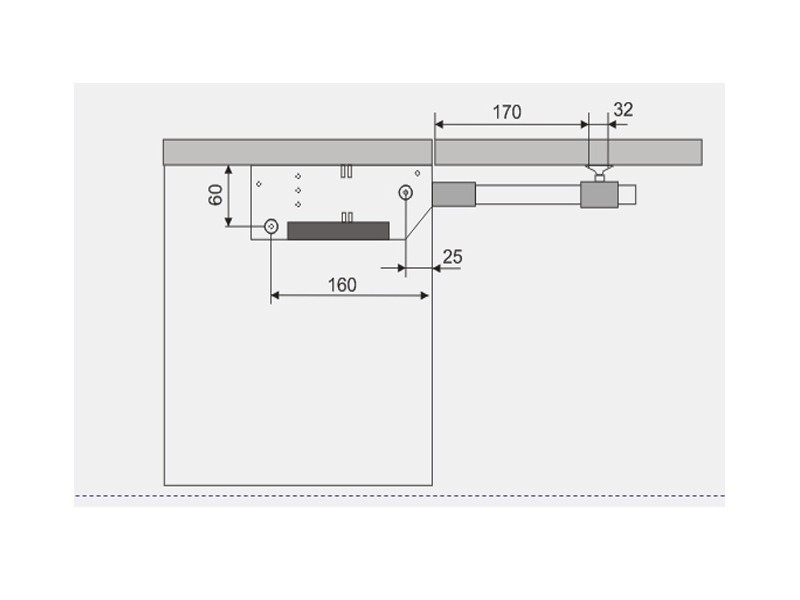 Механизъм за клапваща вратичка к т ляв и десен